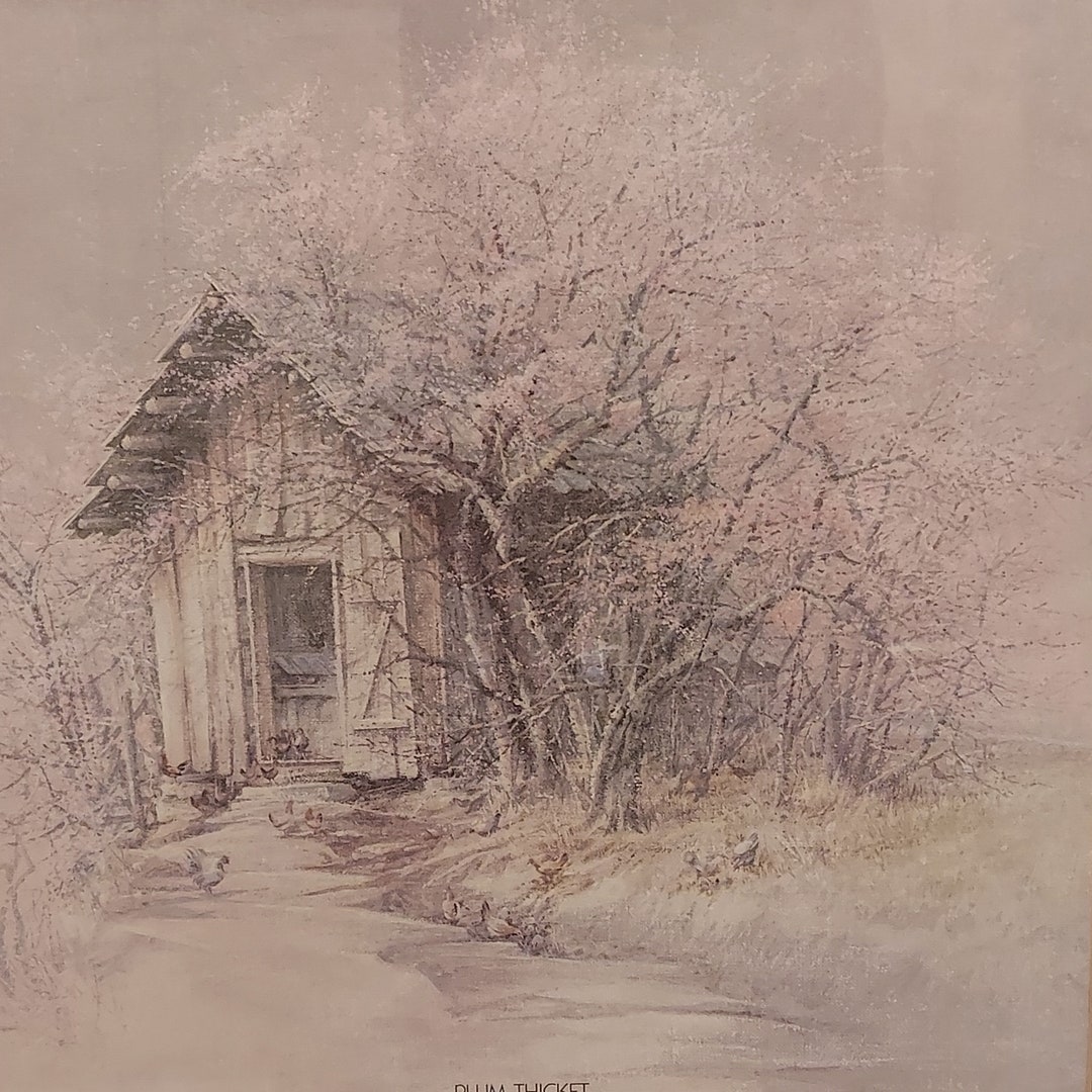 Plum Thicket Print Ben Hampton Original Signature 1983 Professionally ...