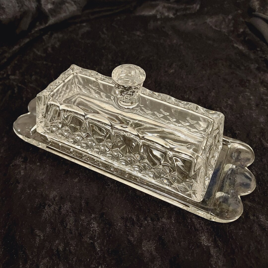 Ornate Crystal Covered Butter Dish Holds 1/4 Lb Stick - Etsy