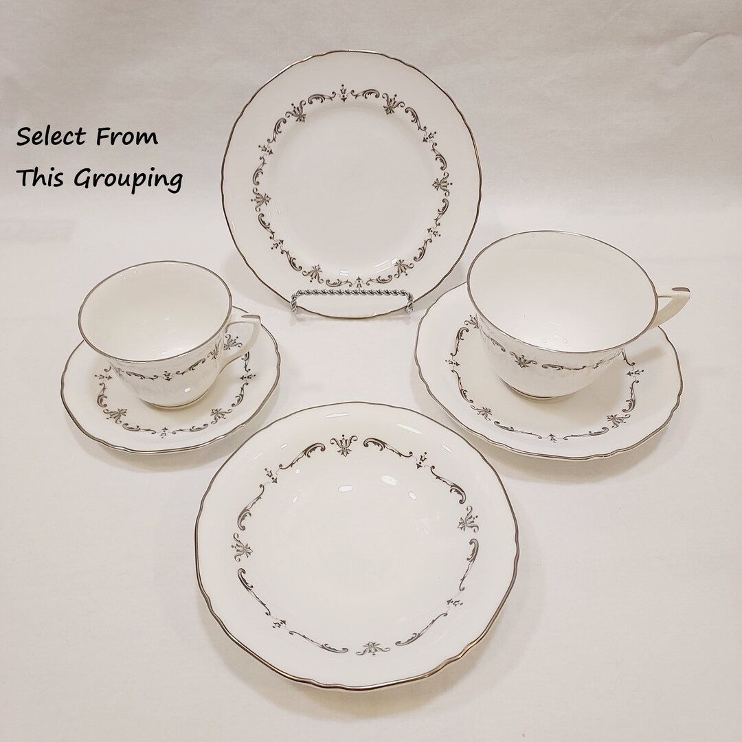 Royal Worcester Silver Chantilly Fine Bone China - Etsy