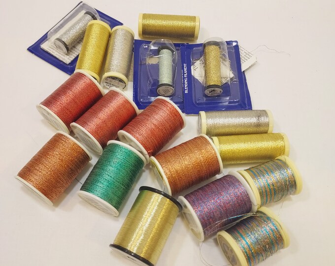 Metallic Thread Lot Various Colors & Lengths - Etsy