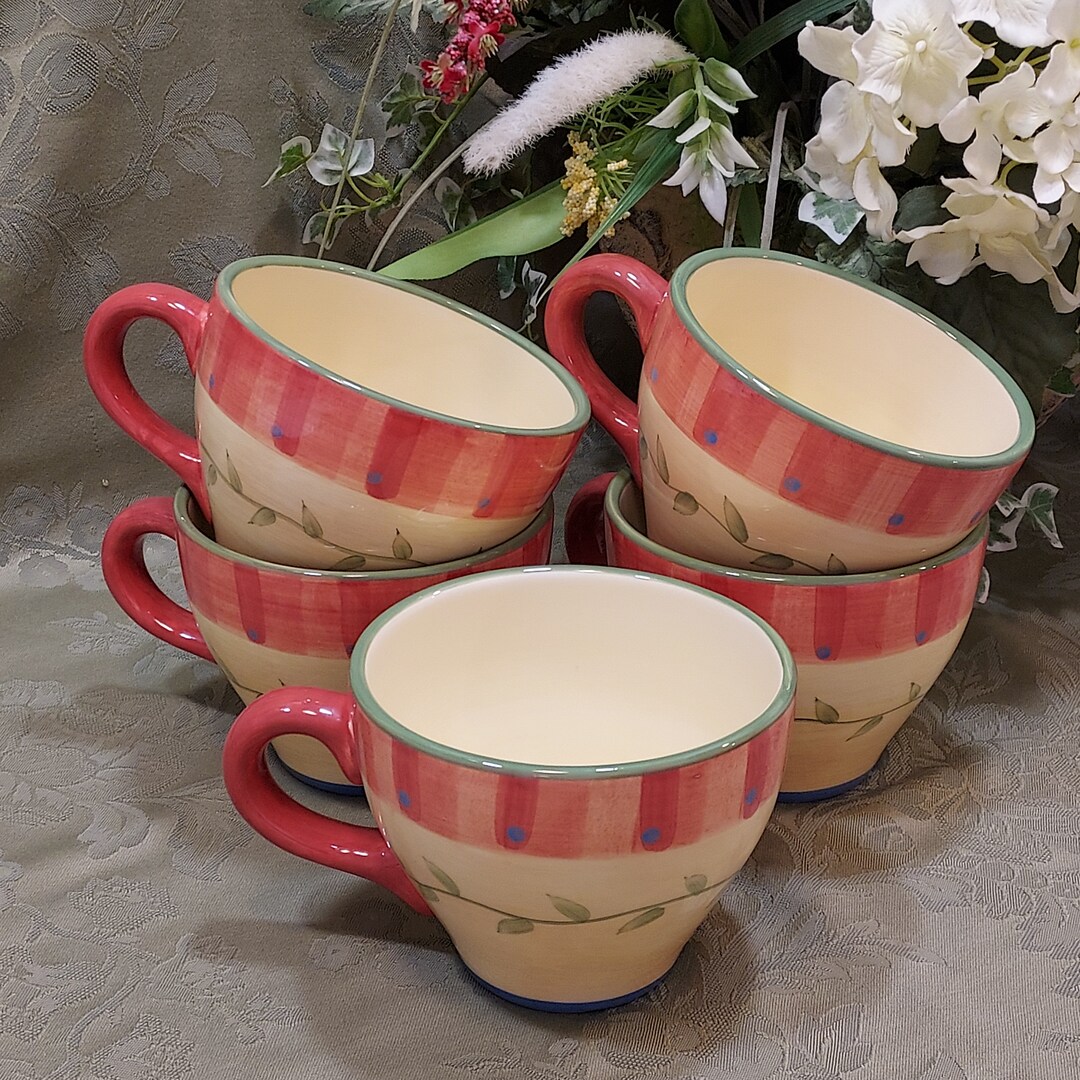 Pfaltzgraff Napoli Stoneware Mugs Set of 5 - Etsy