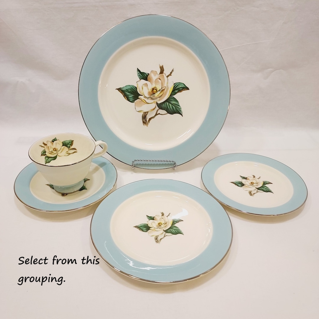 Lifetime China Co Turquoise Magnolia Dinnerware by Homer Laughlin ...
