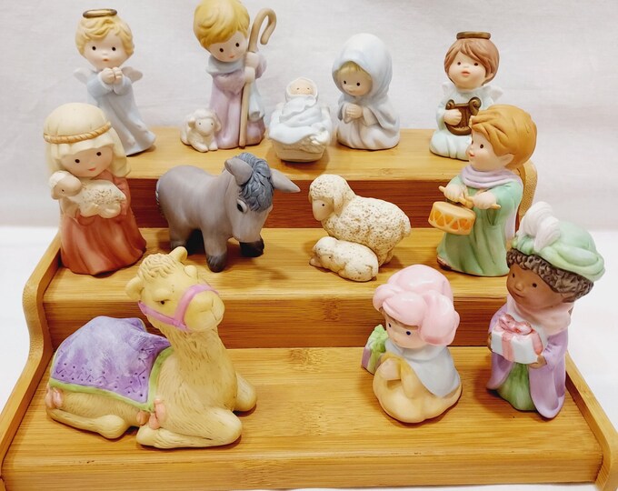 Porcelain Nativity Collection Handpainted by Avon 1987 11 Pieces - Etsy