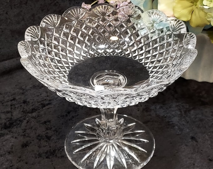 Waterford Crystal Pedestal Compote Emily Collection 7" Tall - Etsy