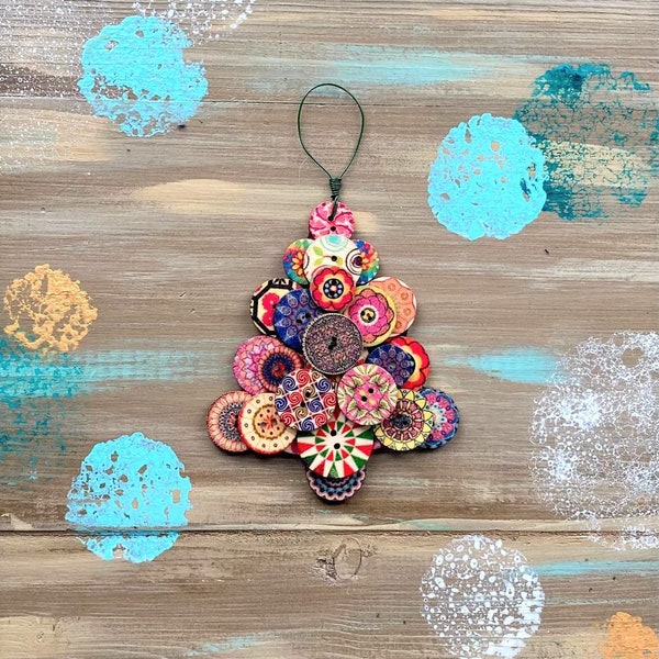 Button Tree Ornament - Etsy