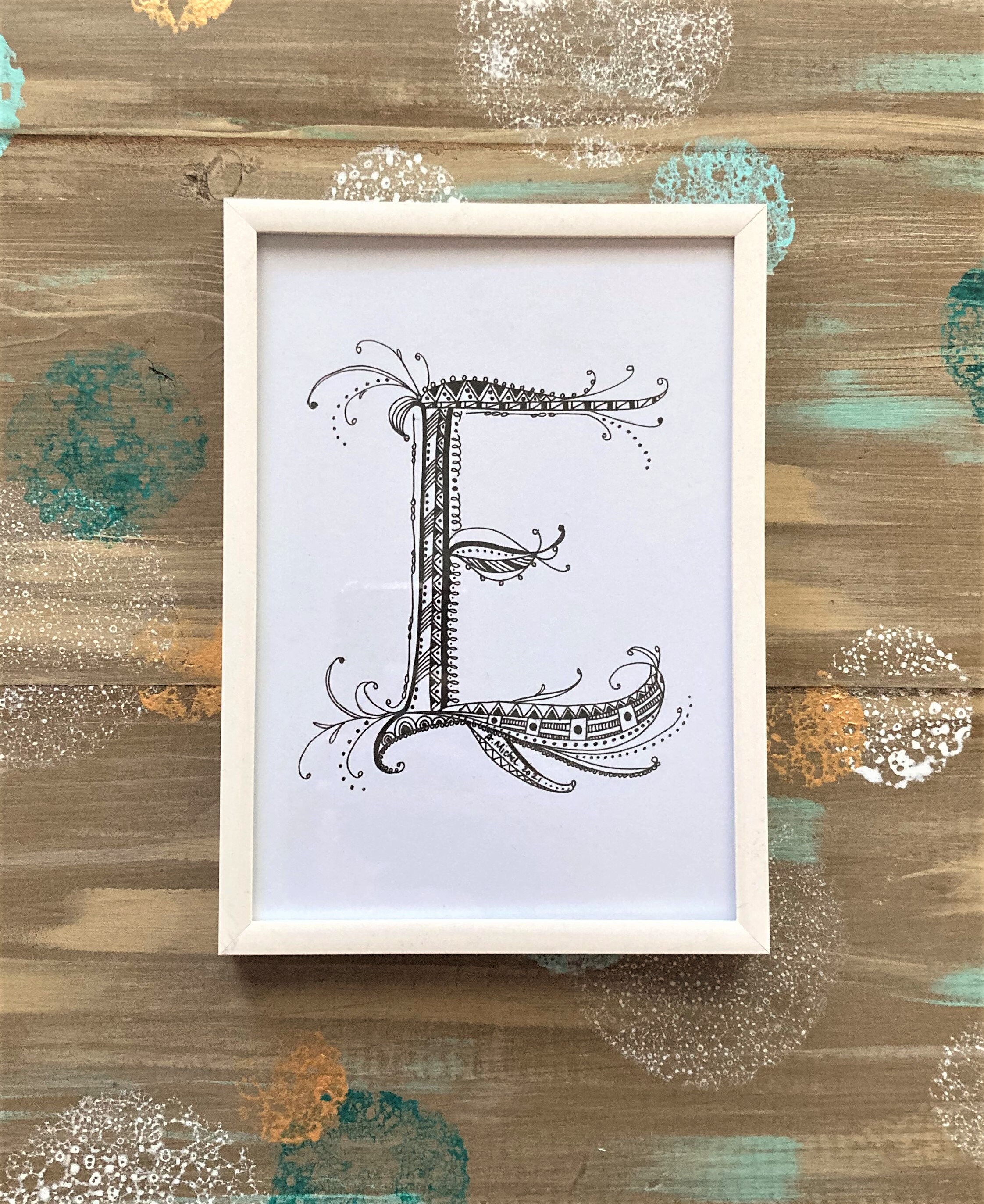 Fancy Alphabet A-Z Doodle Original Art Print - Etsy