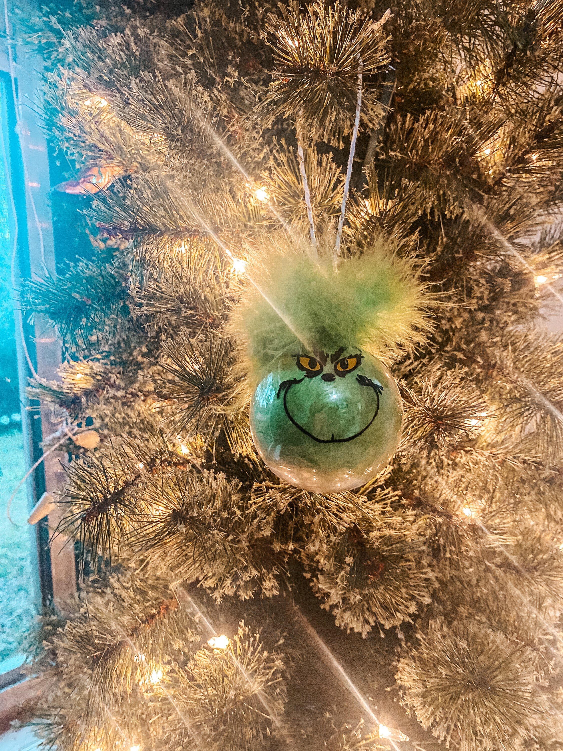 Fluffy Grinch Ornament - Etsy