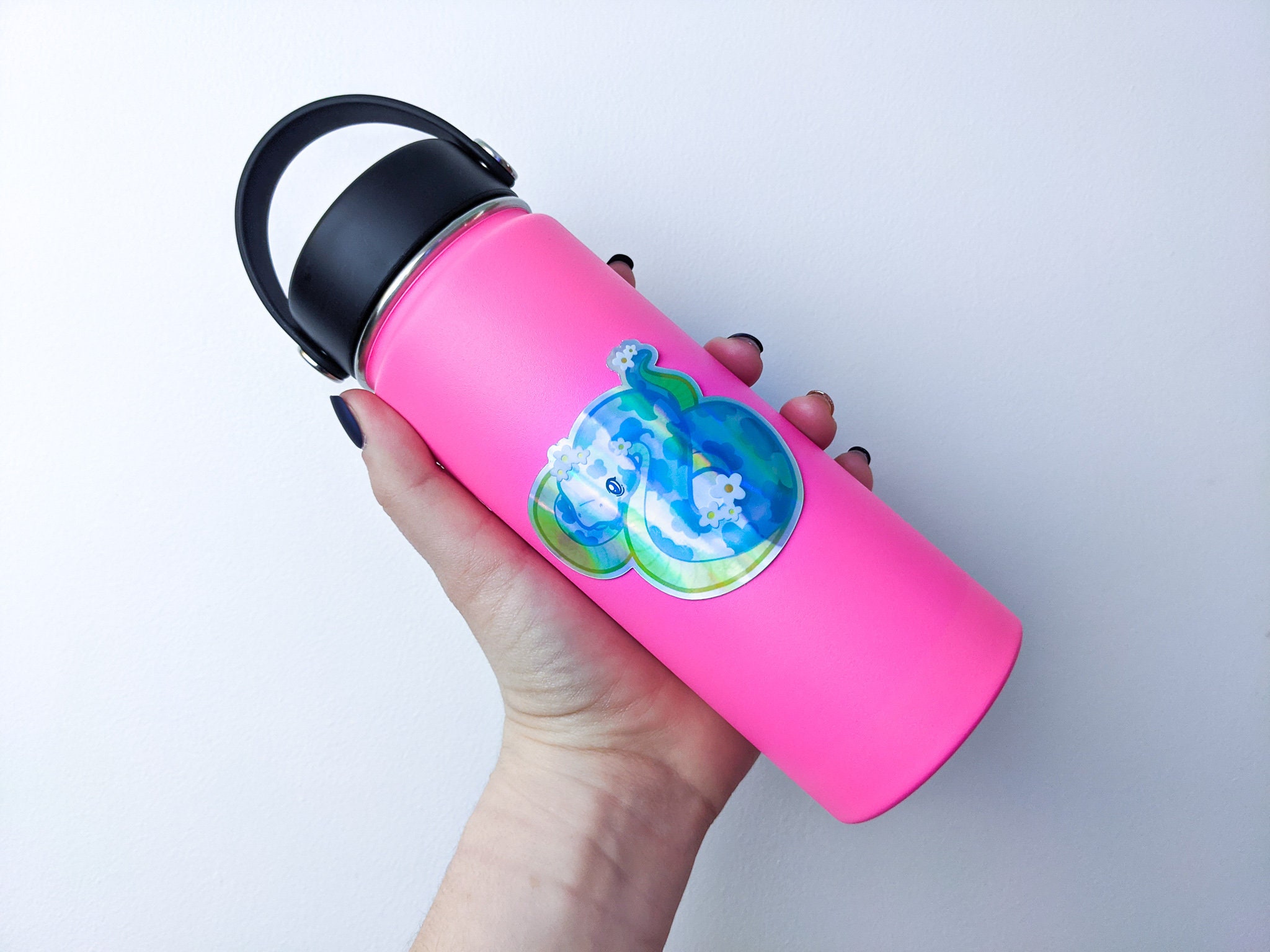 Daisy Snake Holographic Sticker Waterproof and Dishwasher - Etsy Norway