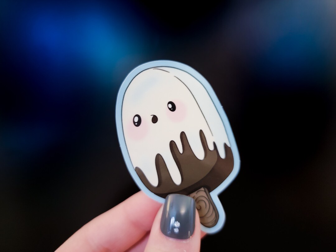 Boonilla Ice Cream Popsicle Ghost Sticker | Halloween | Weather Proof ...