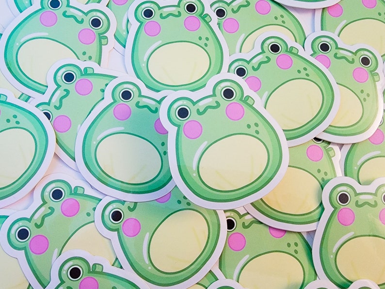 Frog Squishmallow Sticker – Cute Fuzzamallows Stuffed Animal Parody ...