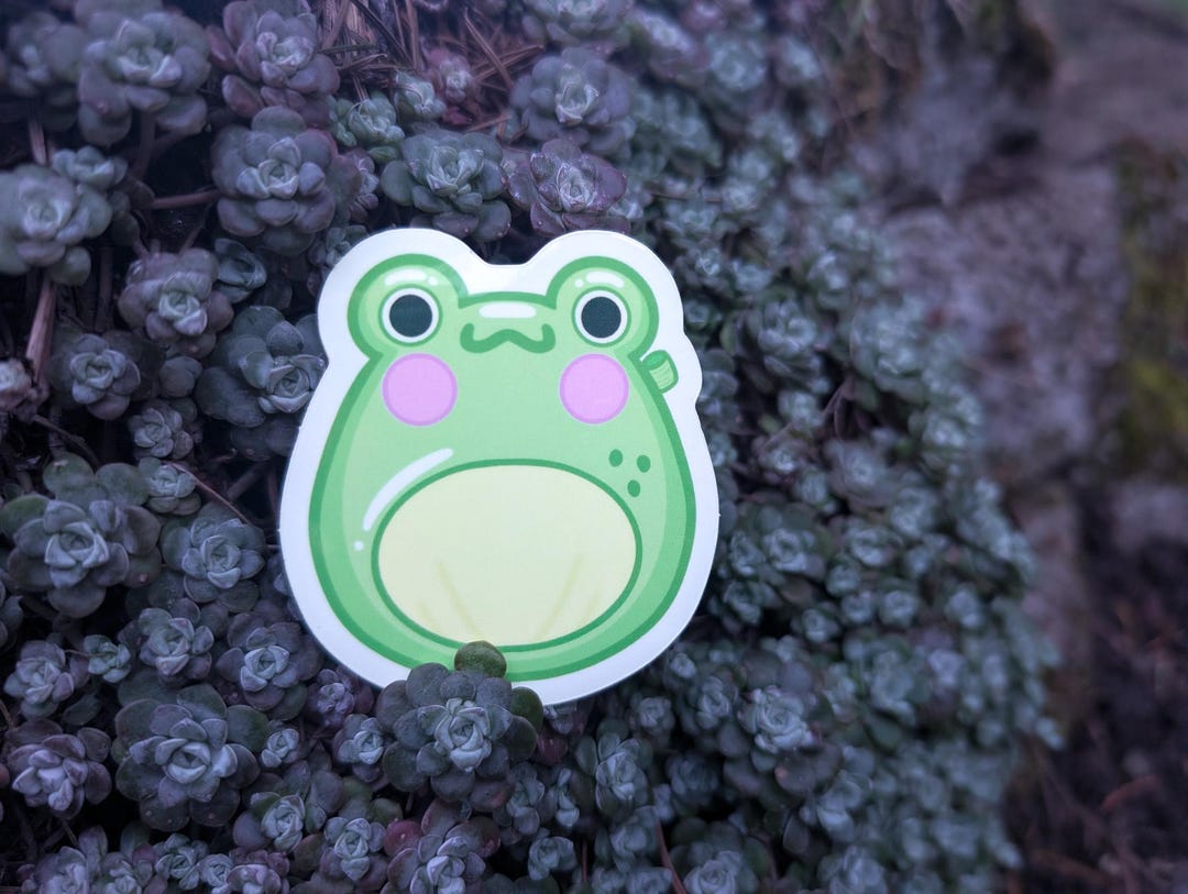 Frog Squishmallow Sticker – Cute Fuzzamallows Stuffed Animal Parody ...