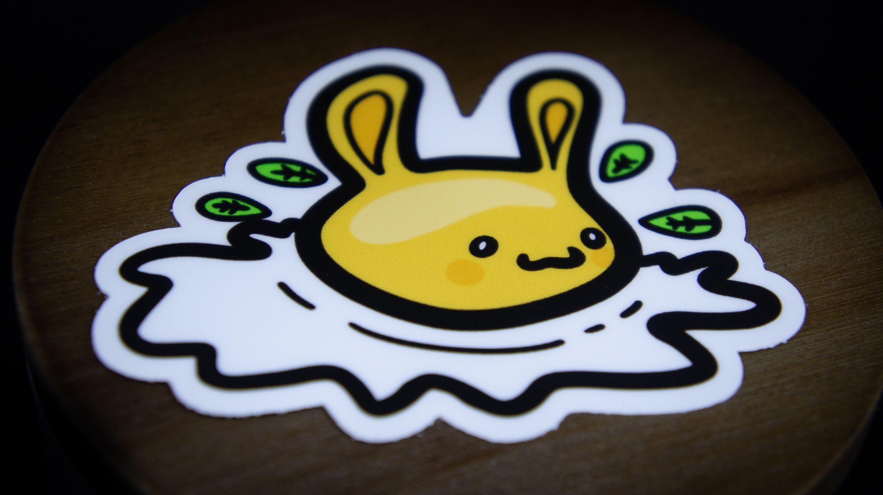 Egg Yolk Bunny Sticker Weatherproof Dishwasher Safe Great | Etsy