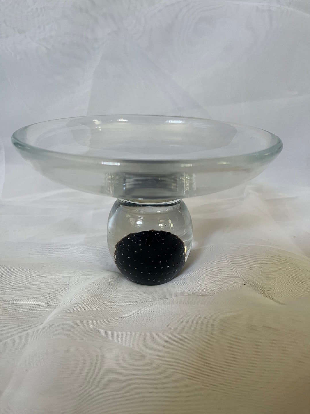 Art Glass Compote Dish - Etsy