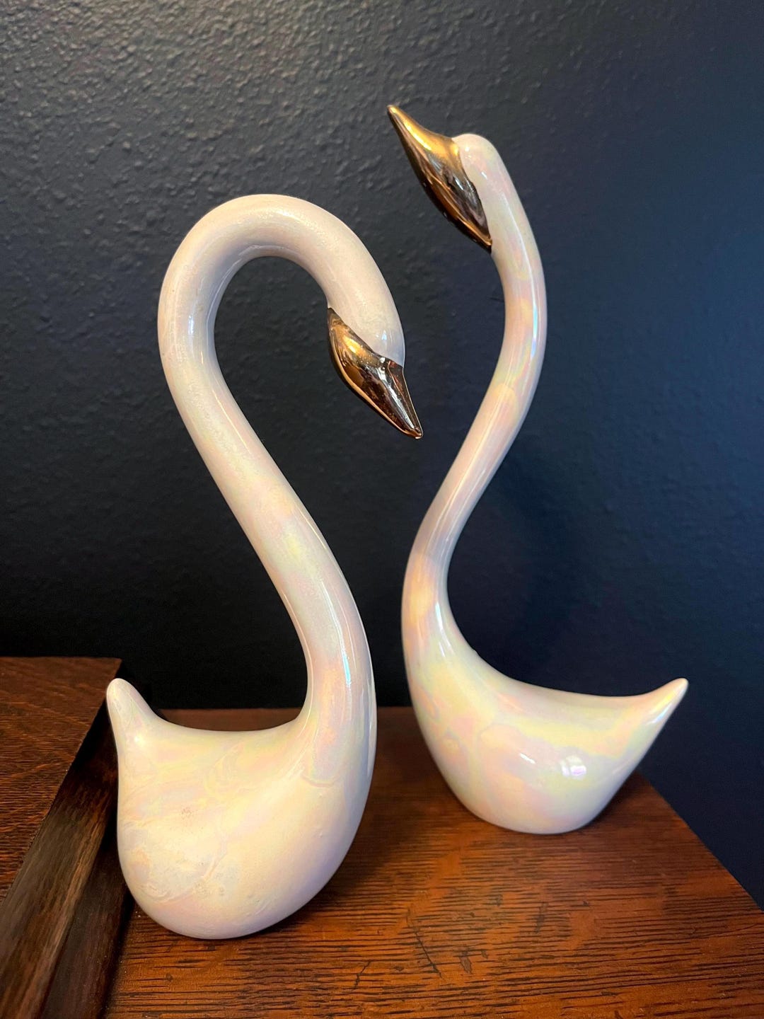Ceramic Long Neck Cranes - Pair - Etsy