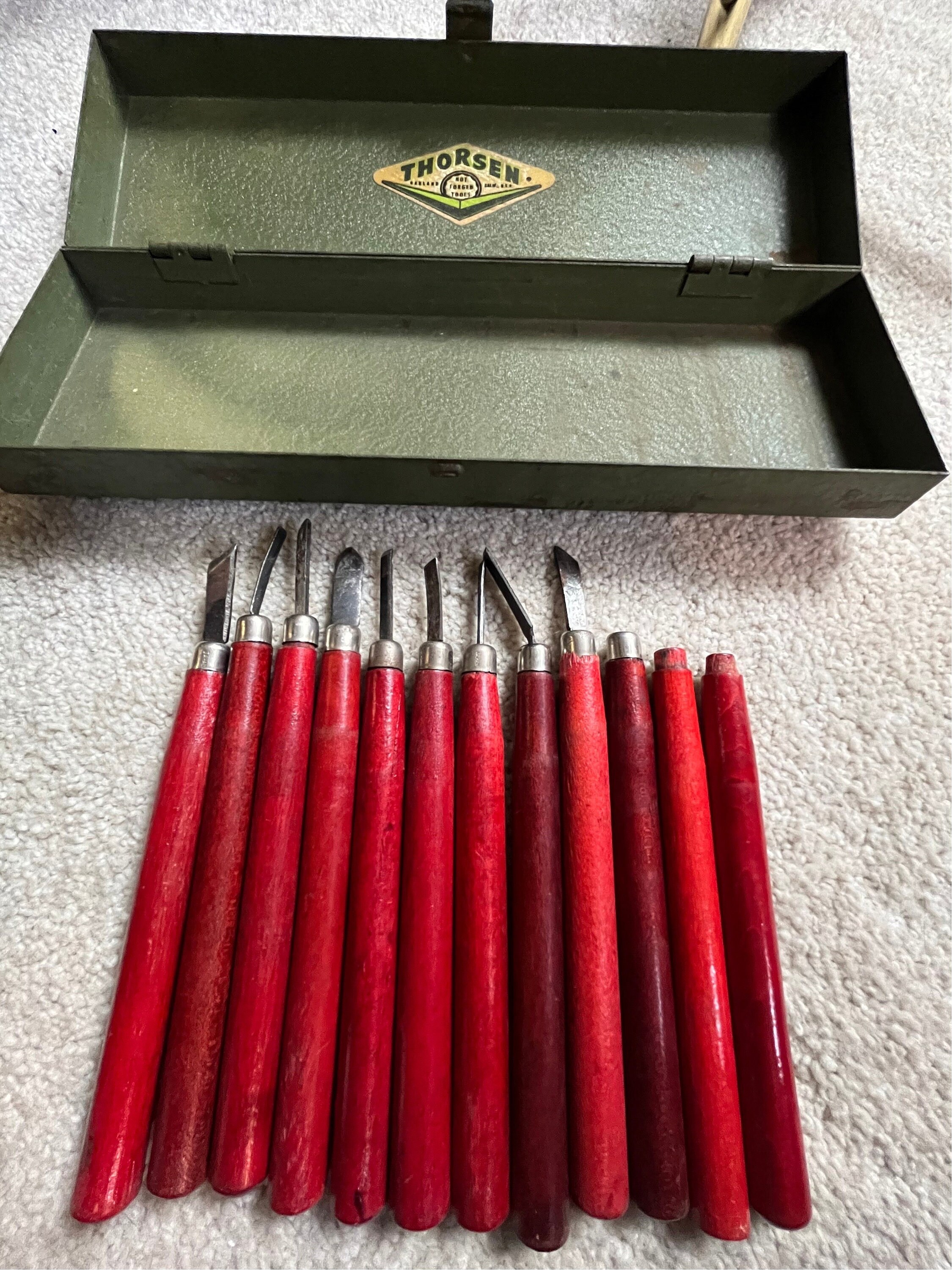 Wood Chisels in Thorsen Metal Box - Etsy