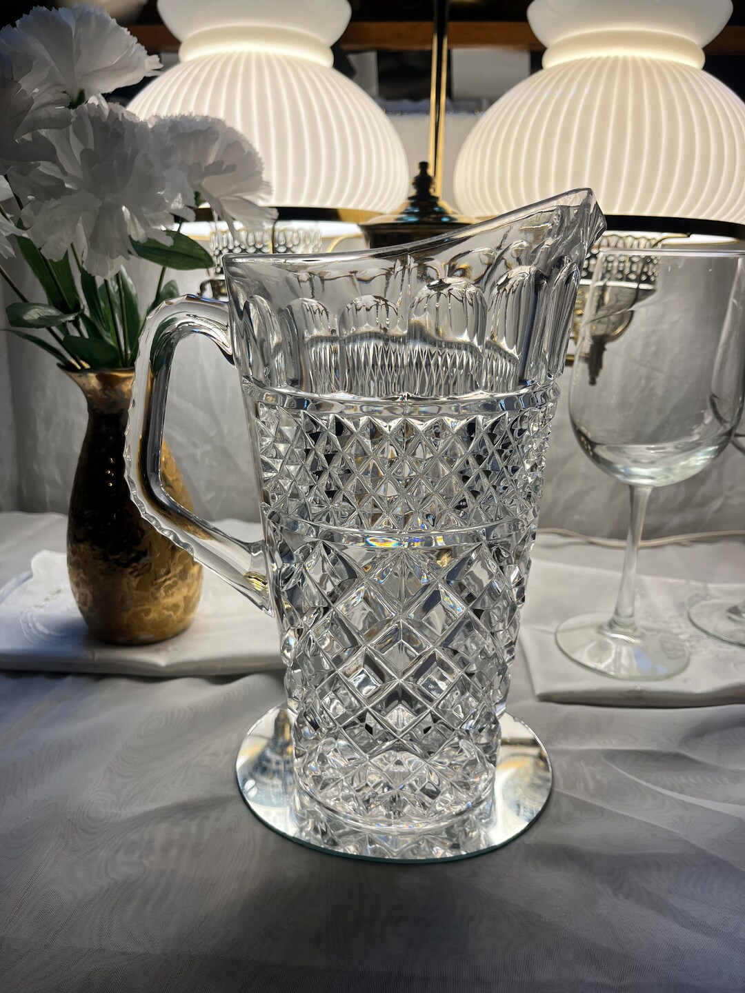 Bohemia Crystal Pitcher - Etsy