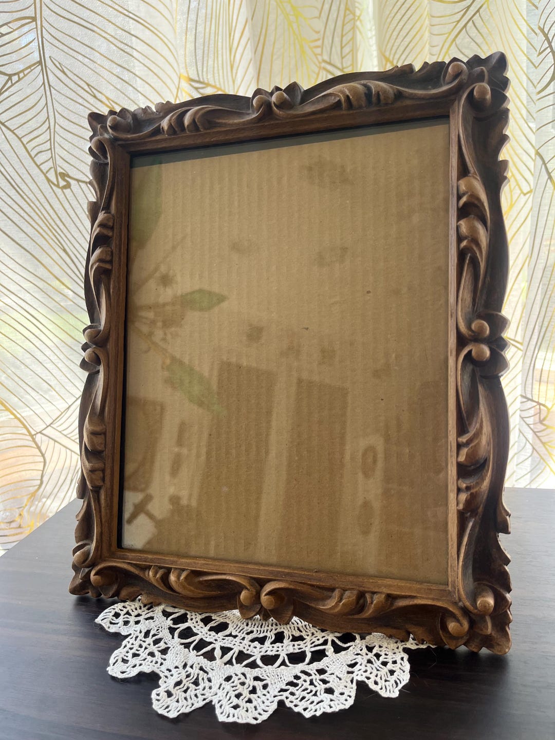 Ornate Faux Wood Picture Frame - Etsy
