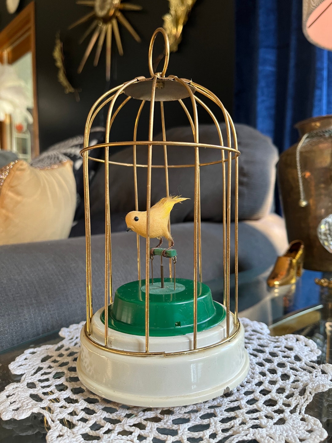 Bird Cage Music Box - Rare Find! Read Description - Etsy