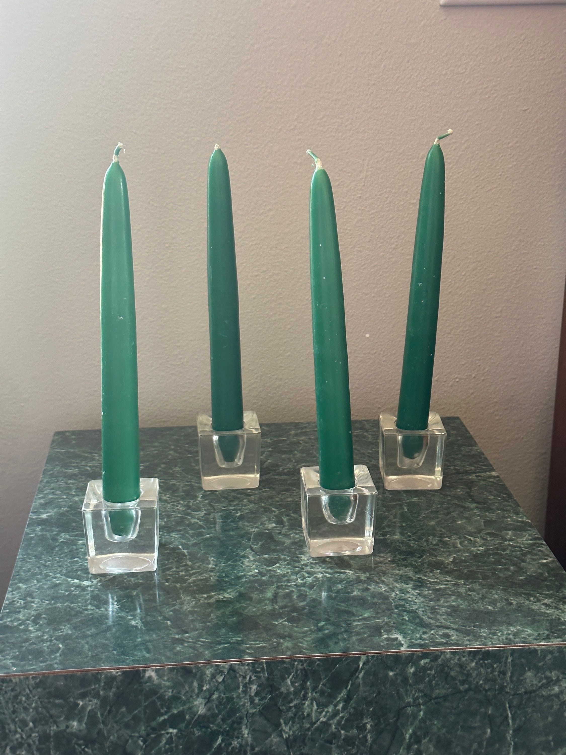 Vintage 1980's Blenko Ice Cube Candlestick Holders Set of 4 - Etsy