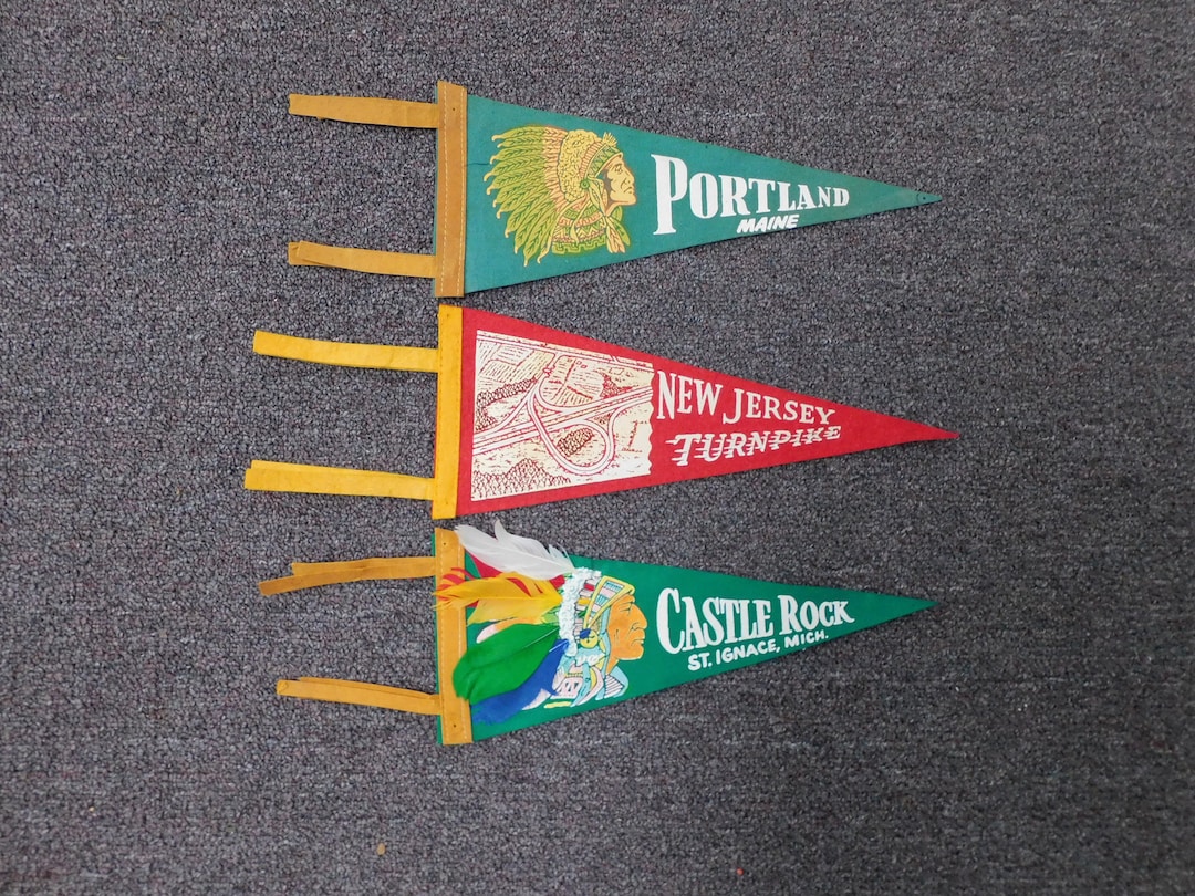 ASSORTED VINTAGE PENNANTS - Etsy