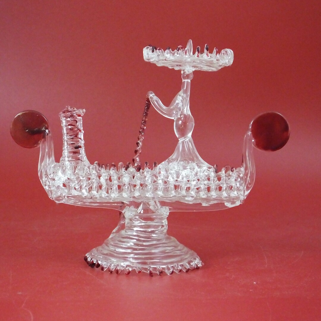 Hand Blown Gondola Glass Cake Topper - Etsy