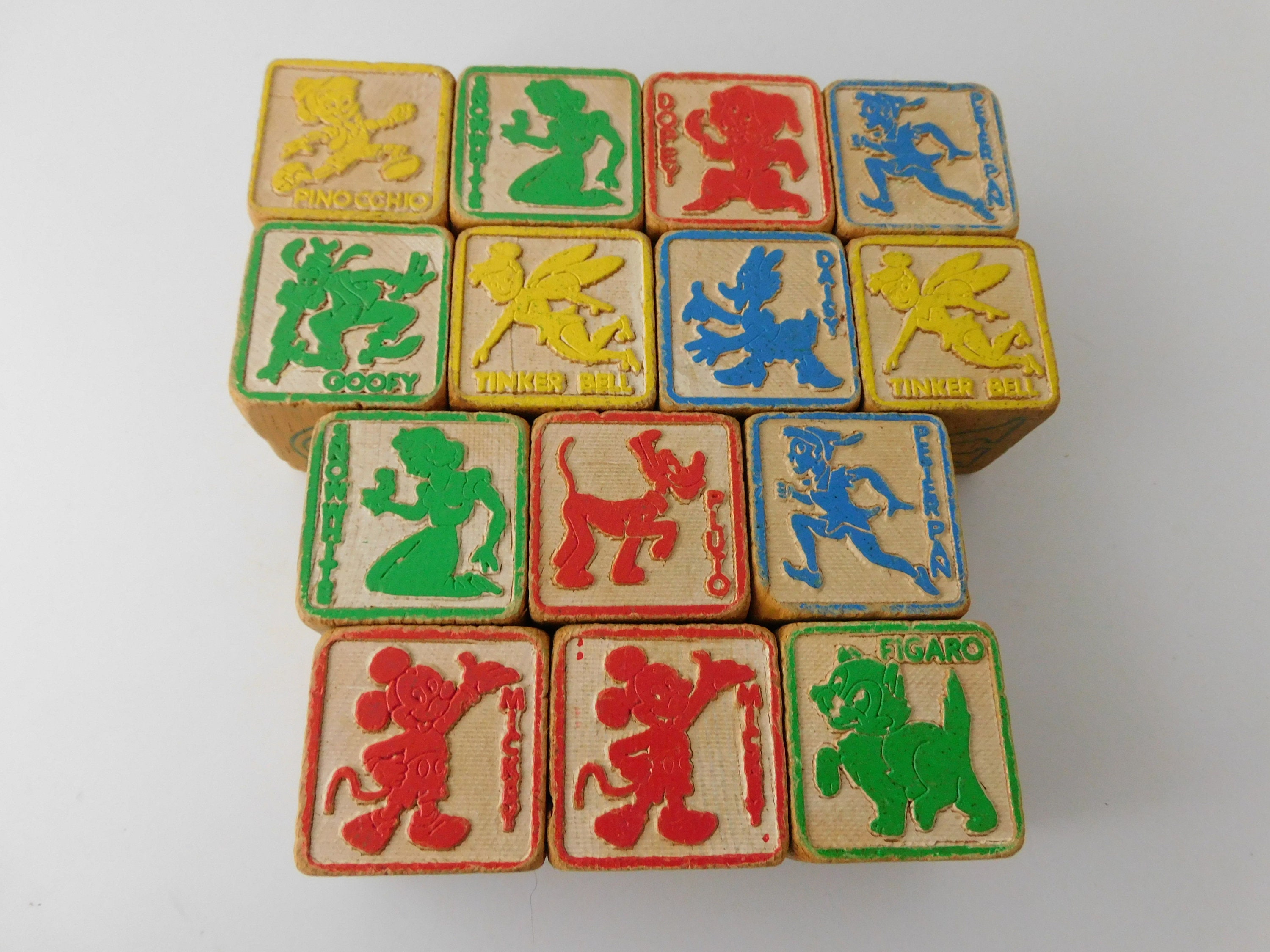 DISNEY ALPHABET CUBES - Etsy