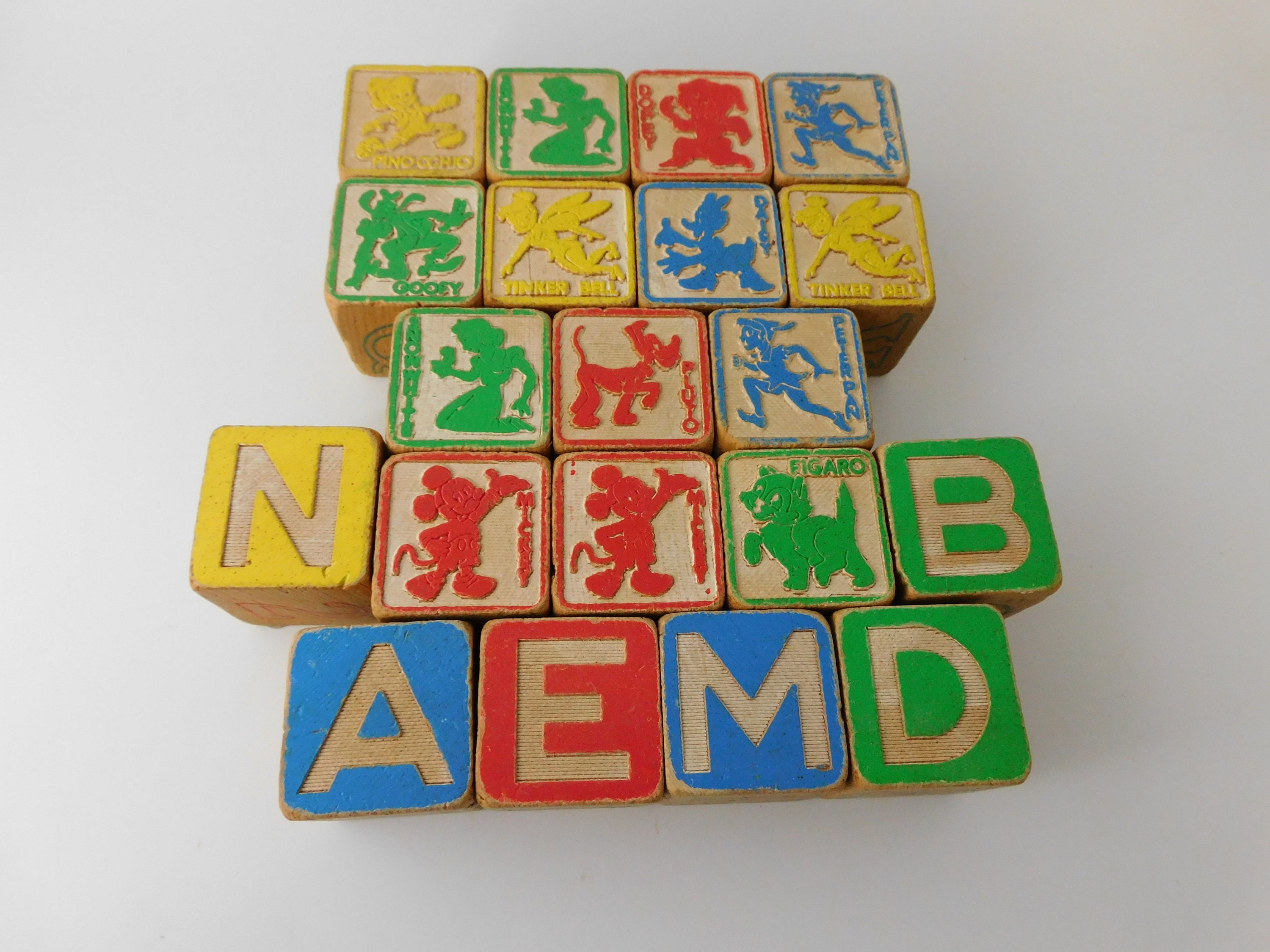 DISNEY ALPHABET CUBES - Etsy