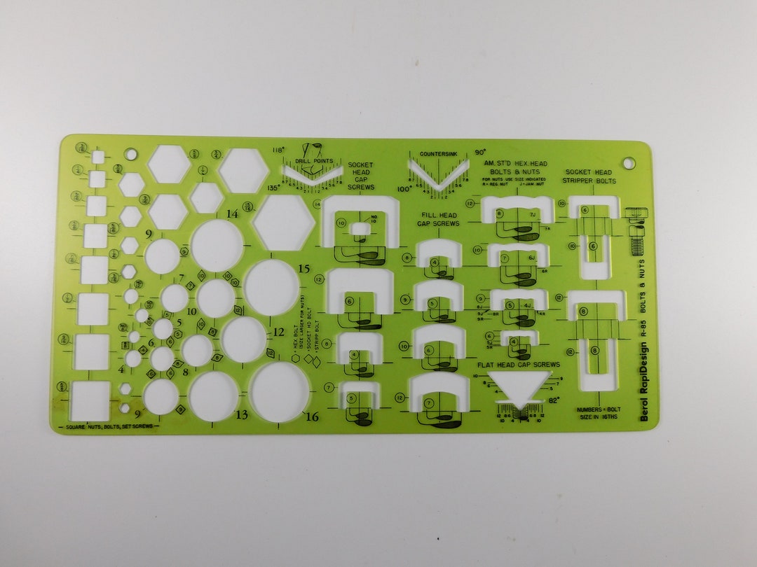 MECHANICAL DRAWING TEMPLATE - Etsy