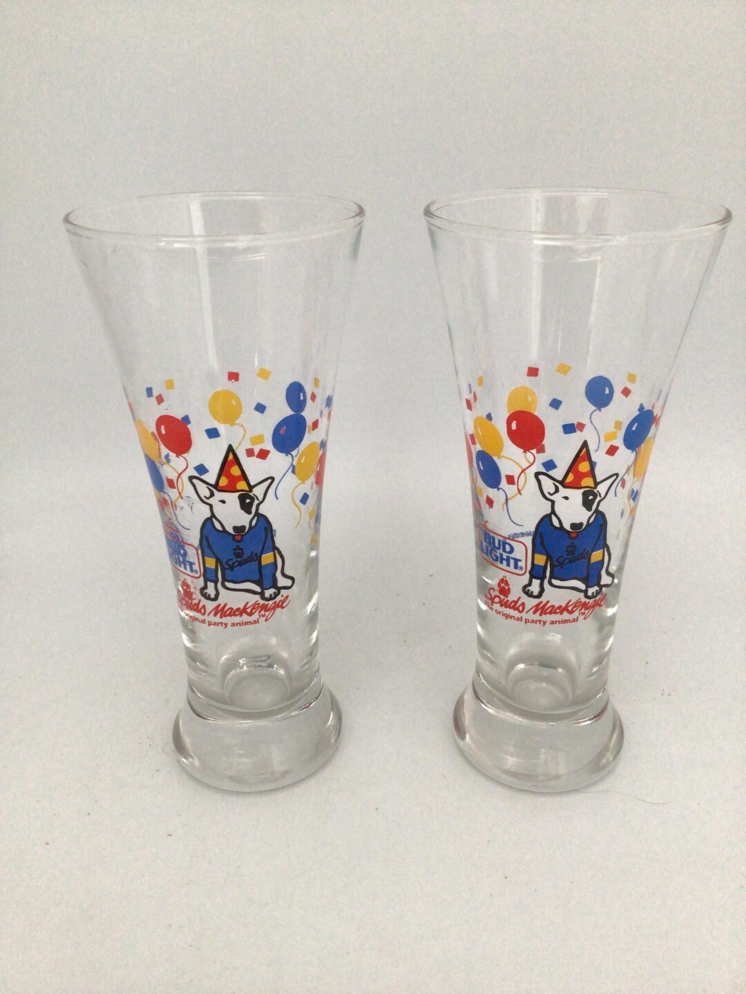 SPUDS MACKENZIE Bud Light Bar Glasses - Etsy