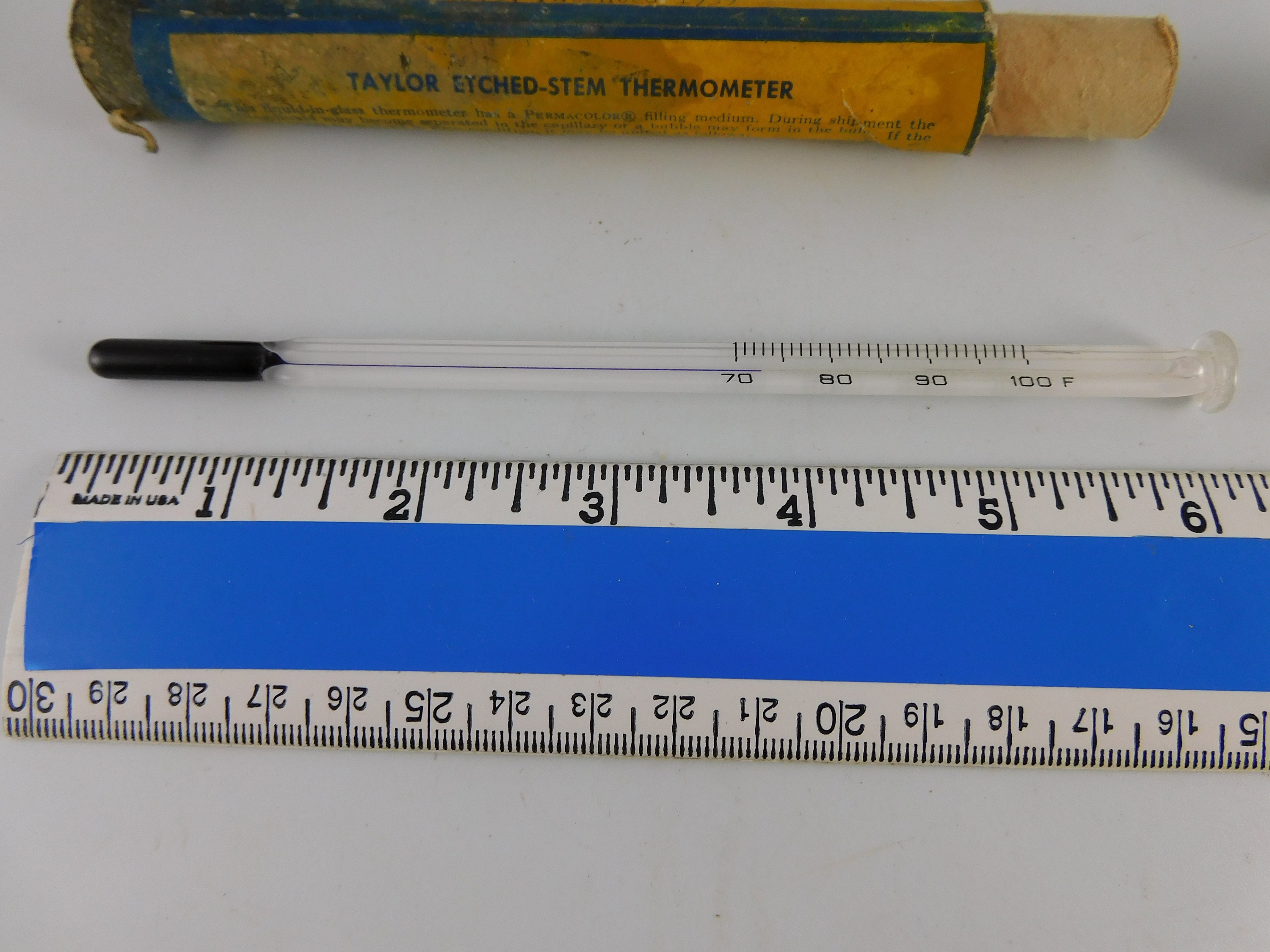 6 Inch TAYLOR ETCHED STEM Thermometer - Etsy
