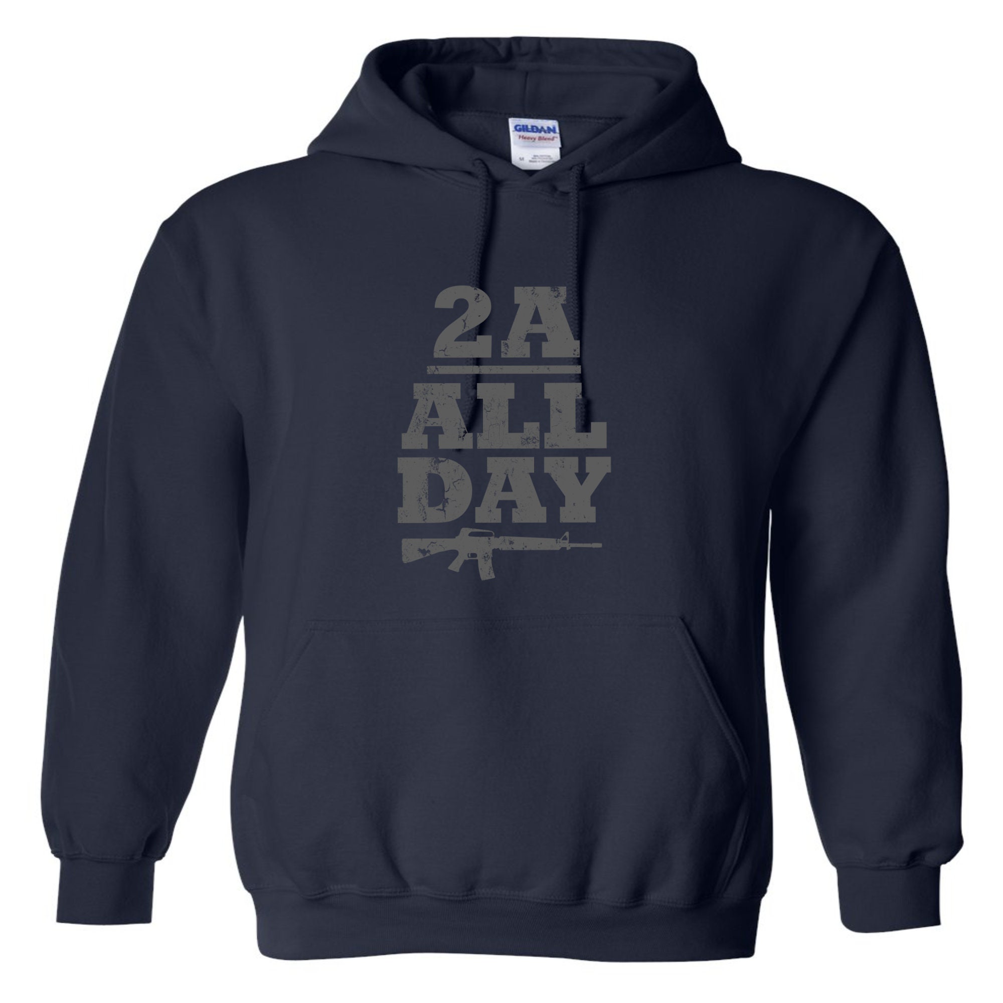 Pro Gun Hoodie for 2nd Amendment Gun Enthusiasts, 2A All Day Gun Hoodie ...