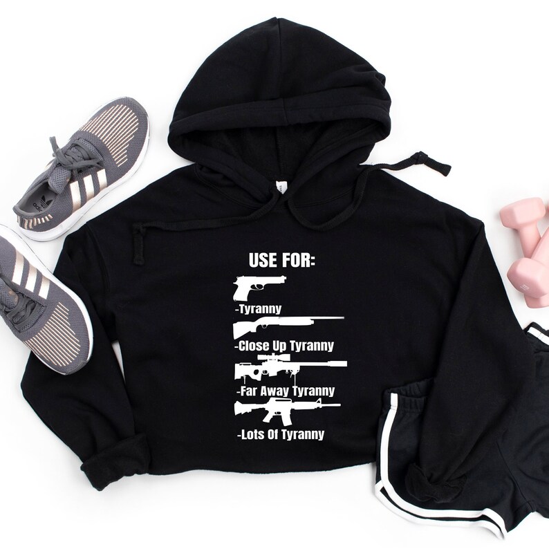 2nd Amendment Crop Hoodie for Women, Gun Enthusiasts, Women's Patriotic ...