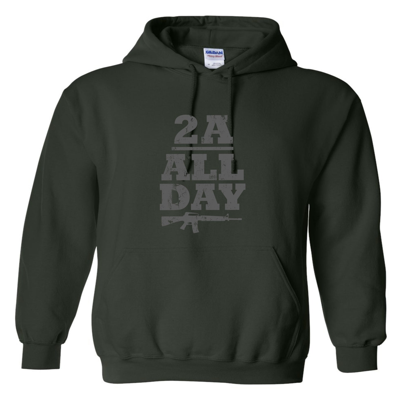 Pro Gun Hoodie for 2nd Amendment Gun Enthusiasts, 2A All Day Gun Hoodie ...
