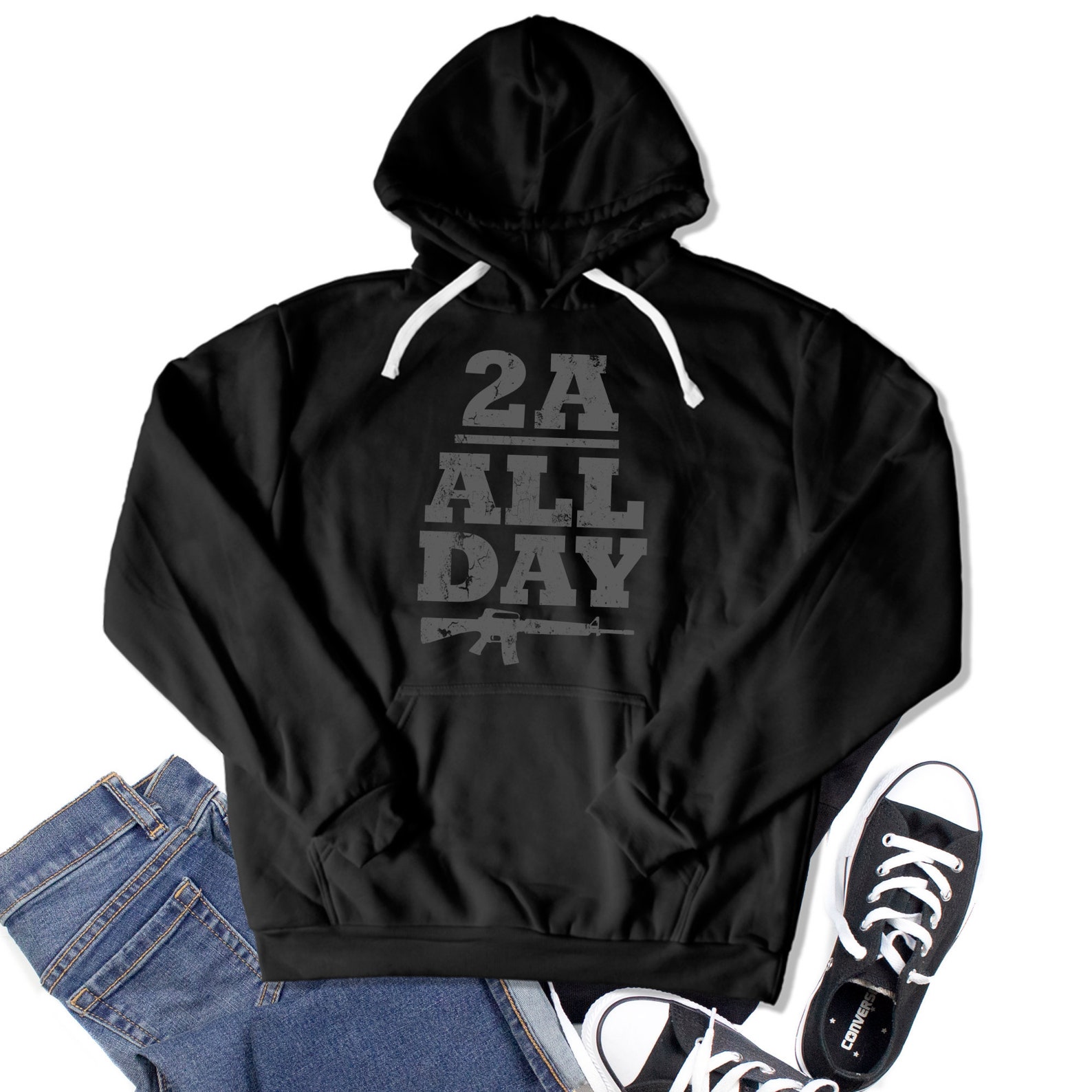 Pro Gun Hoodie For 2nd Amendment Gun Enthusiasts 2A All Day | Etsy