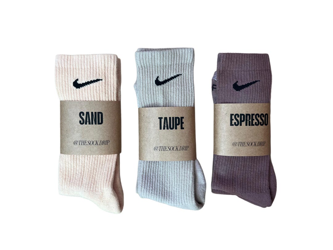 Earth Tones 3 Pack Solid Dye Crew Socks - Etsy