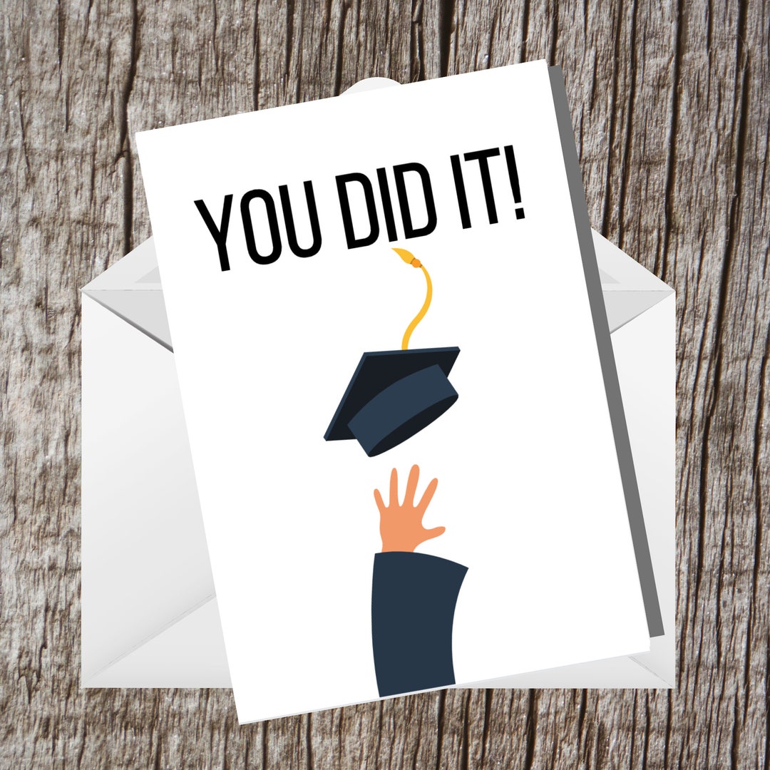 Printable You Did It! Graduation 5x7 Card - Etsy