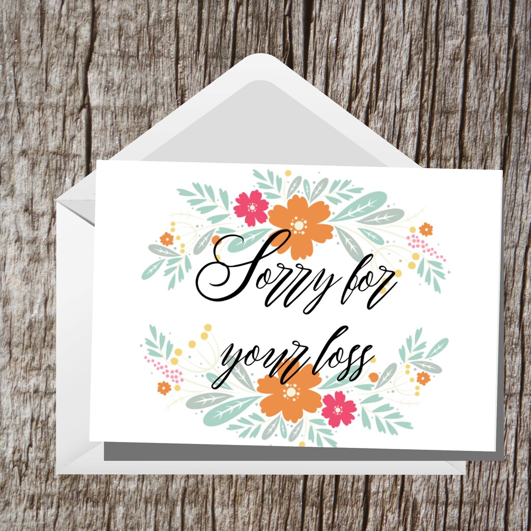Printable Sorry for Your Loss 5x7 Card - Etsy