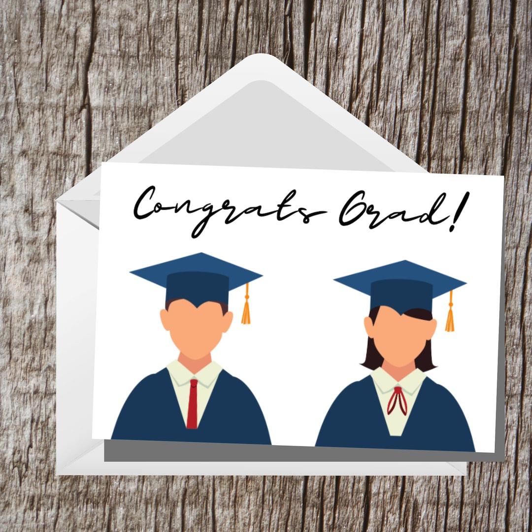Printable Congrats Grad! Graduation 5x7 Card - Etsy