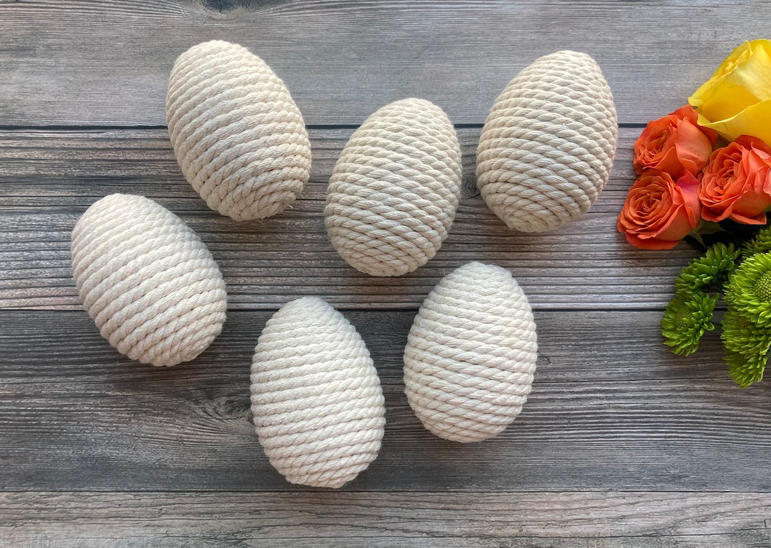 Macrame Eggs | Neutral Easter Decor | Rustic Easter Eggs | Boho Spring Decor - Etsy