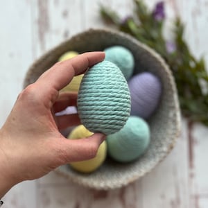 Pastel Easter Eggs | Macrame Eggs | Easter Spring Tiered Tray Decor | Farmhouse Easter Eggs - Etsy