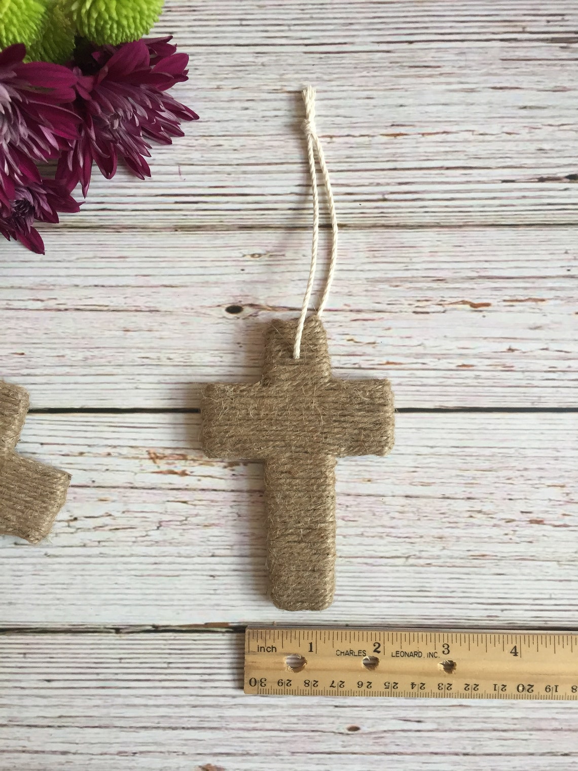 Rustic Twine Cross Ornament Farmhouse Cross Jute Cross | Etsy