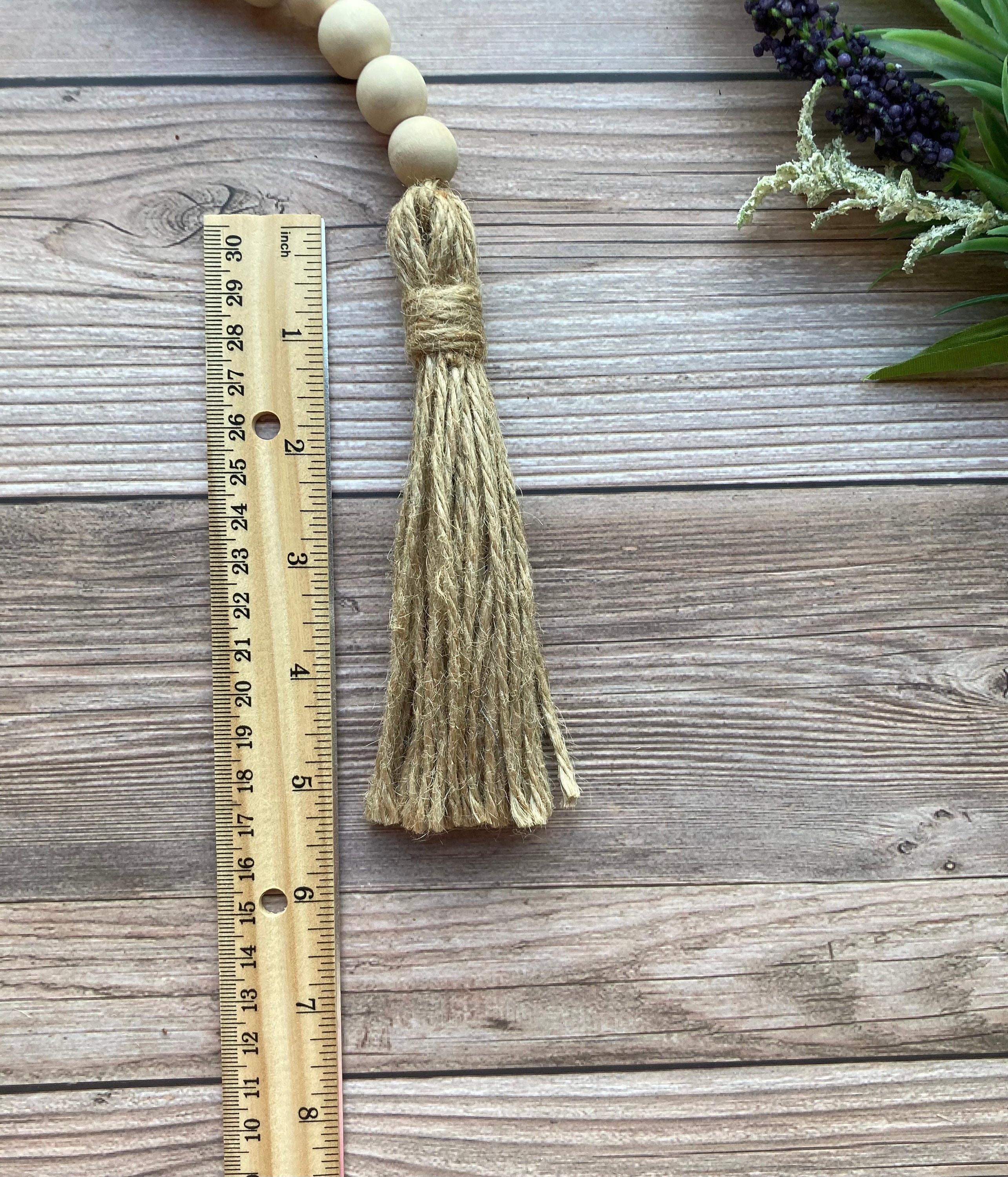 Wood Bead Cross Garland Rustic Cross Garland Farmhouse | Etsy