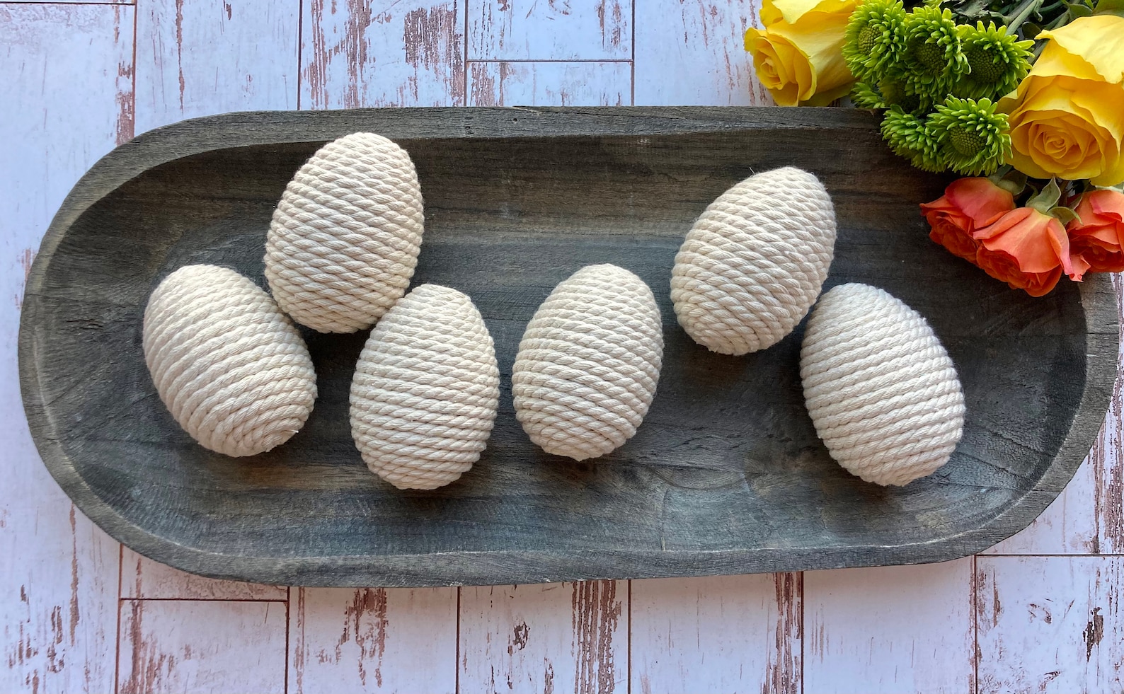 Macrame Eggs | Neutral Easter Decor | Rustic Easter Eggs | Boho Spring Decor - Etsy