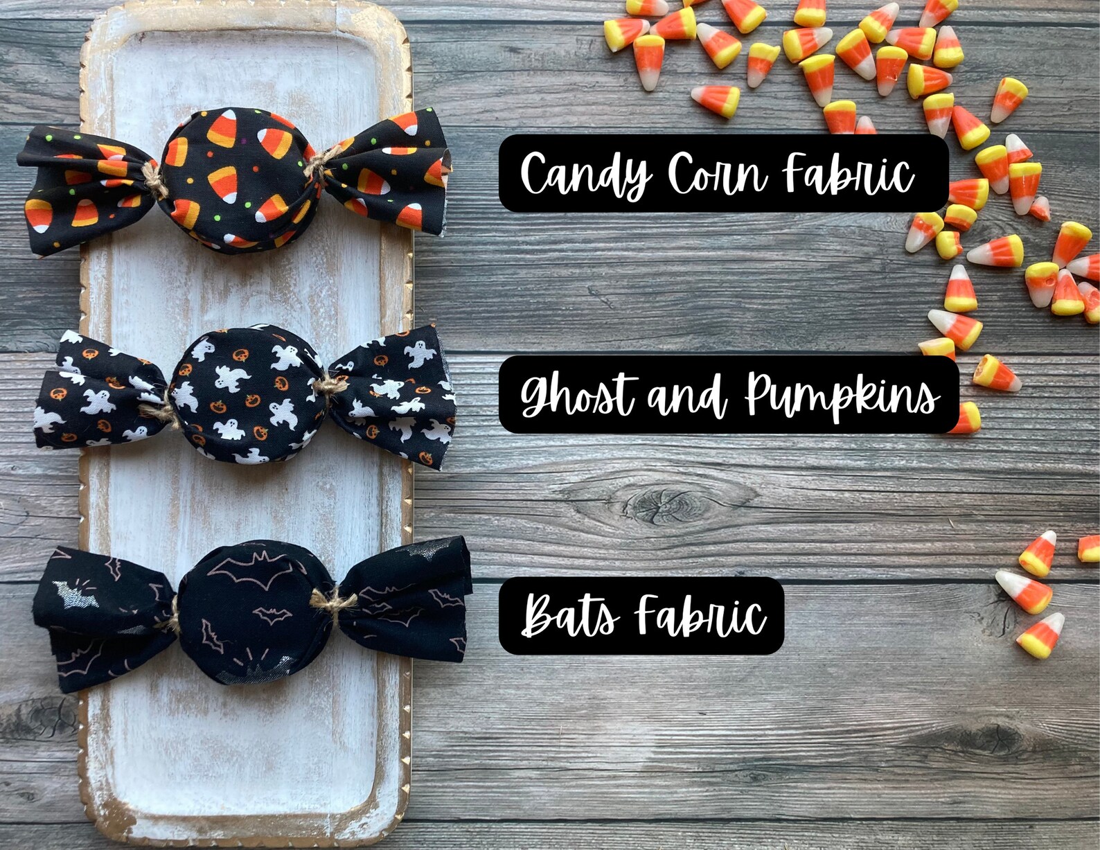 Halloween Faux Candies | Rustic Halloween Tiered Tray Decor | Primitive ...