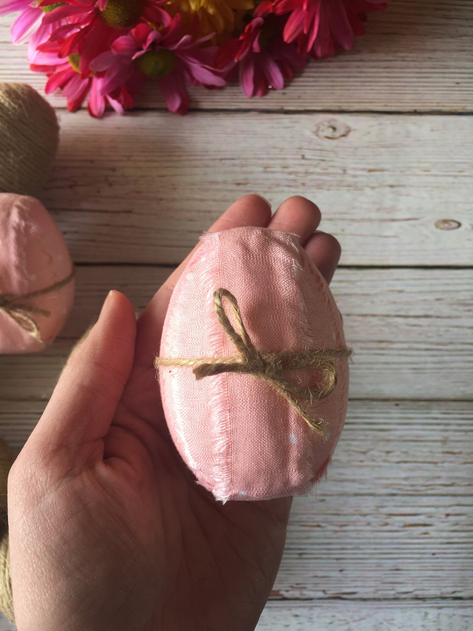 Rustic Rag Egg Farmhouse Pastel Easter Egg Twine Eggs - Etsy