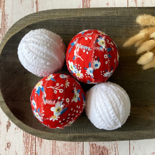 Patriotic Rag Balls - Etsy
