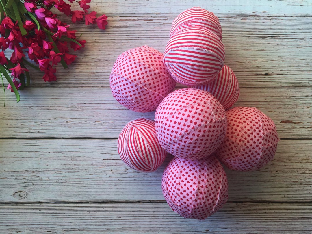 Rustic Valentine's Day Rag Balls | Rustic Valentine's Day Decor ...