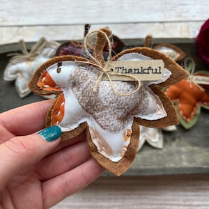 Rustic Autumn Felt Leaves for Tiered Trays, Primitive Fall Decor ...