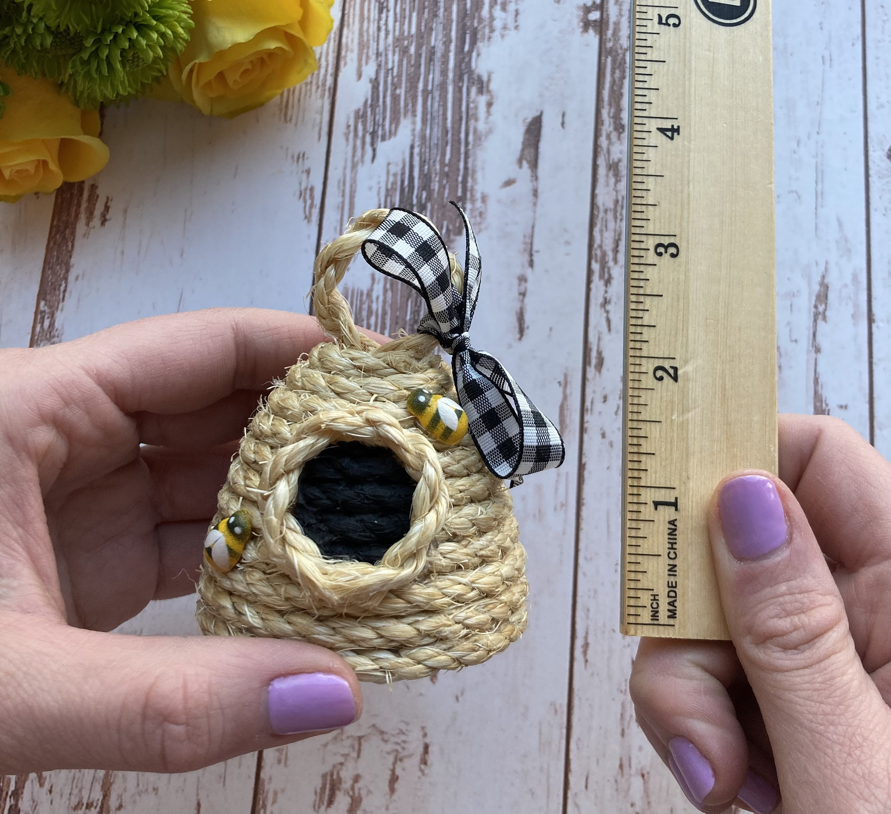 Miniature Beehive Tiny Bee Skep Rustic Honey Bee Decor - Etsy