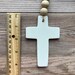Wood Bead Cross Garland | Rustic Cross Garland | Farmhouse Tassel ...